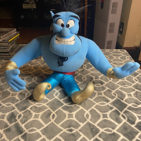 Mattel | Toys | Genie From Aladdin Mattel Disney Posable Plush Stuff ...